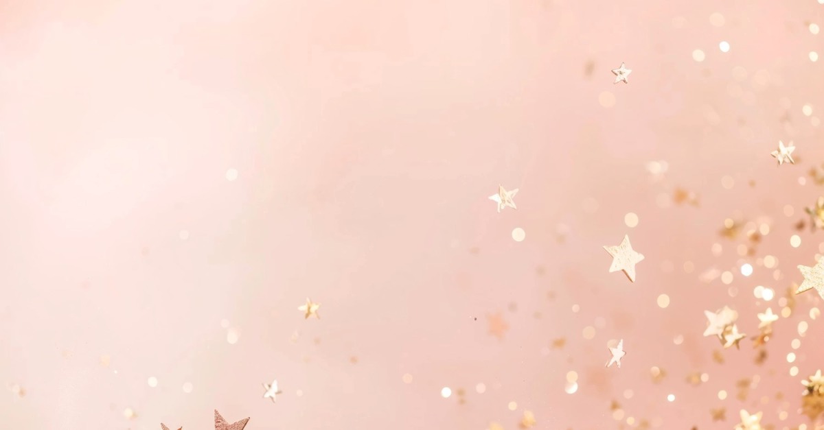 Birthday Background Golden Glitter Stars 273