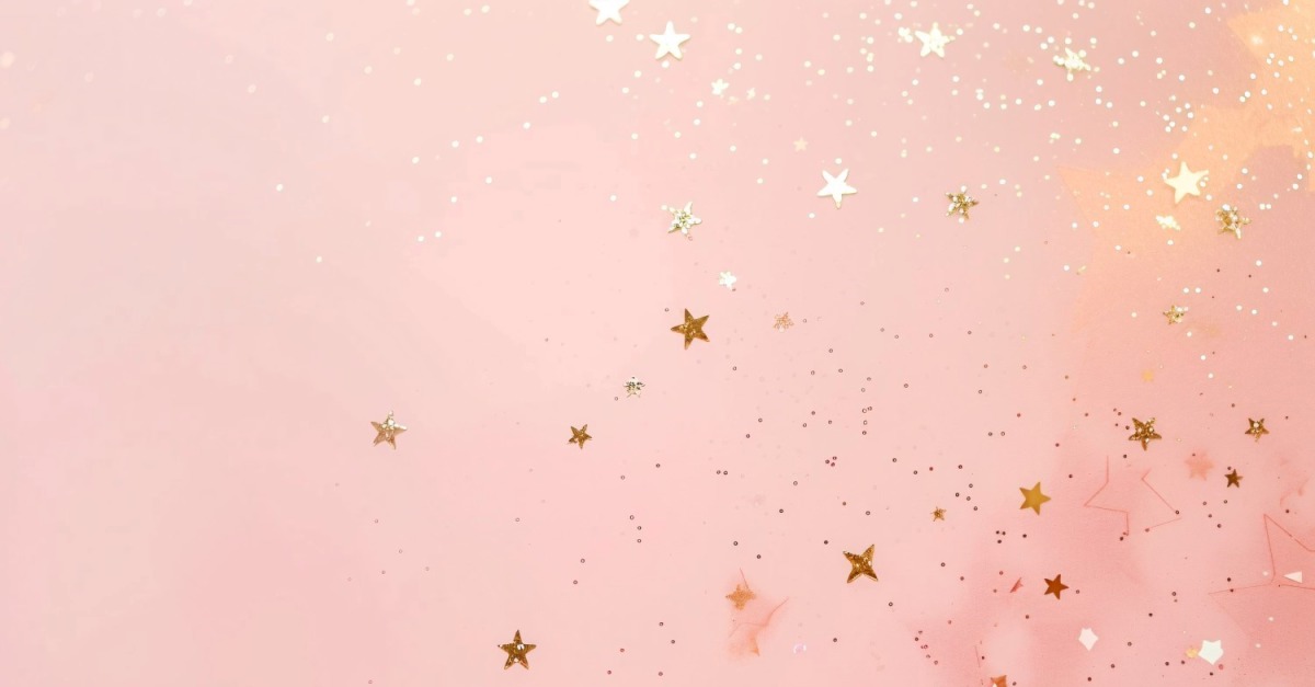 Birthday Background Golden Glitter Stars 275