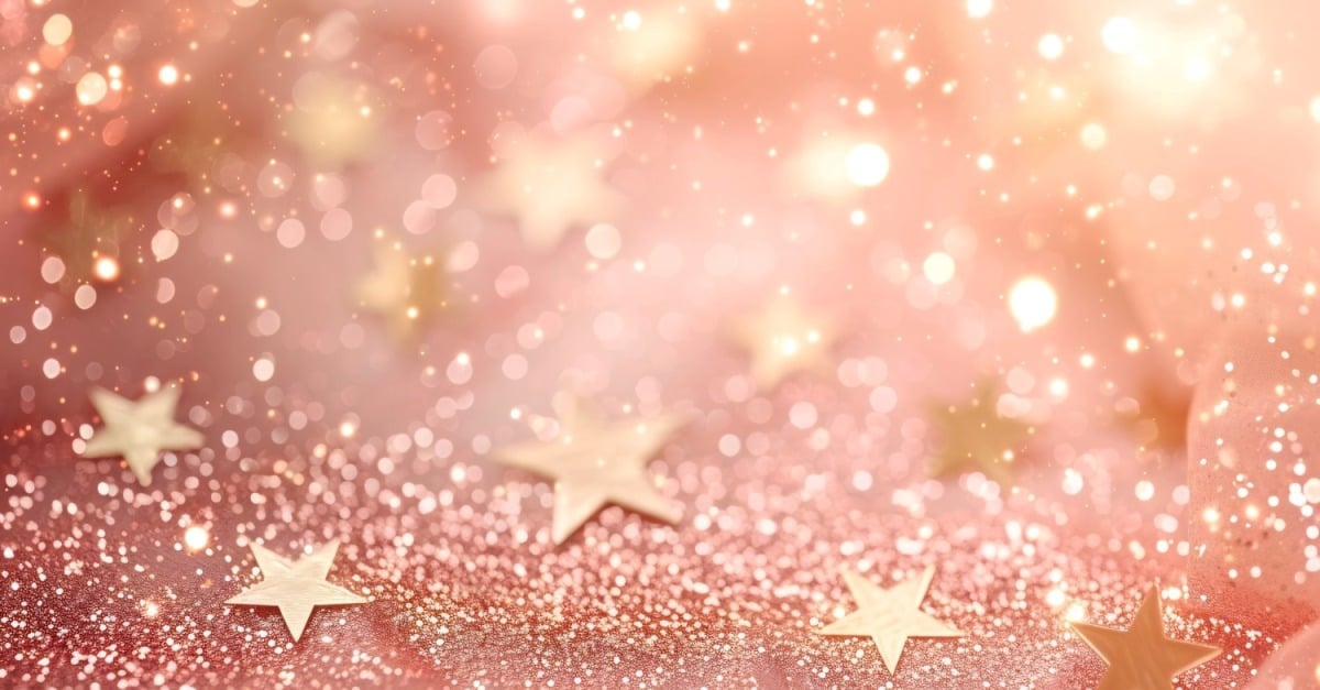 Birthday Background Golden Glitter Stars 291
