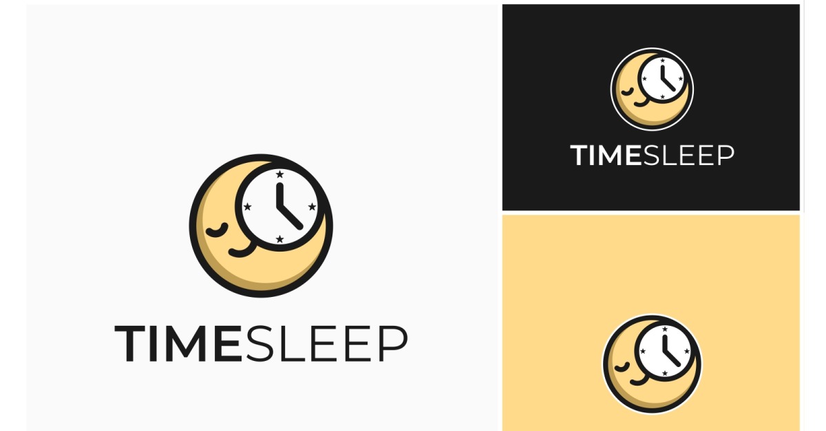 Moon Sleeping Time Bedtime Logo #430523 - TemplateMonster