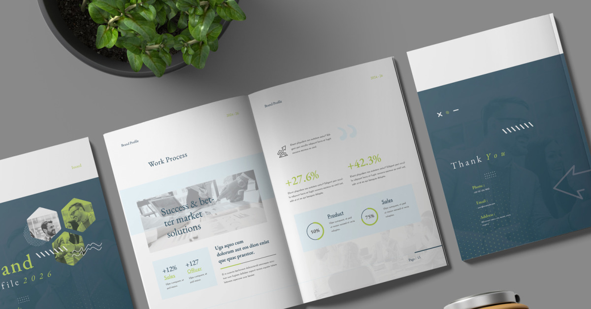 Plantilla de perfil de marca creativa - TemplateMonster