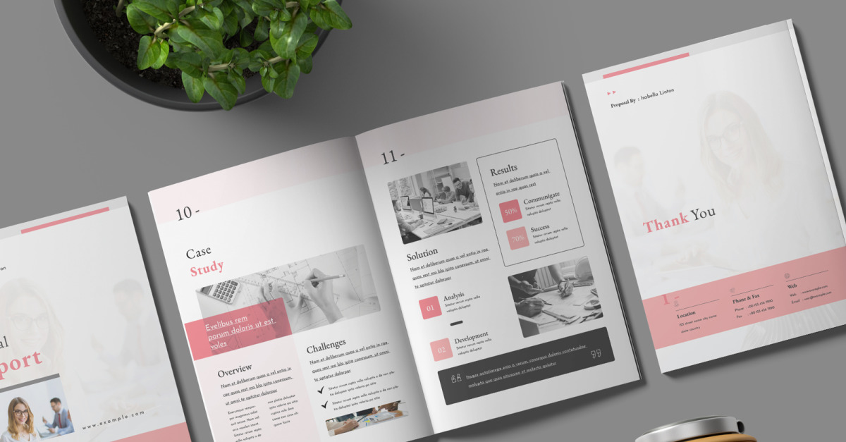 Annual Report Template - A4 Size #430979 - TemplateMonster