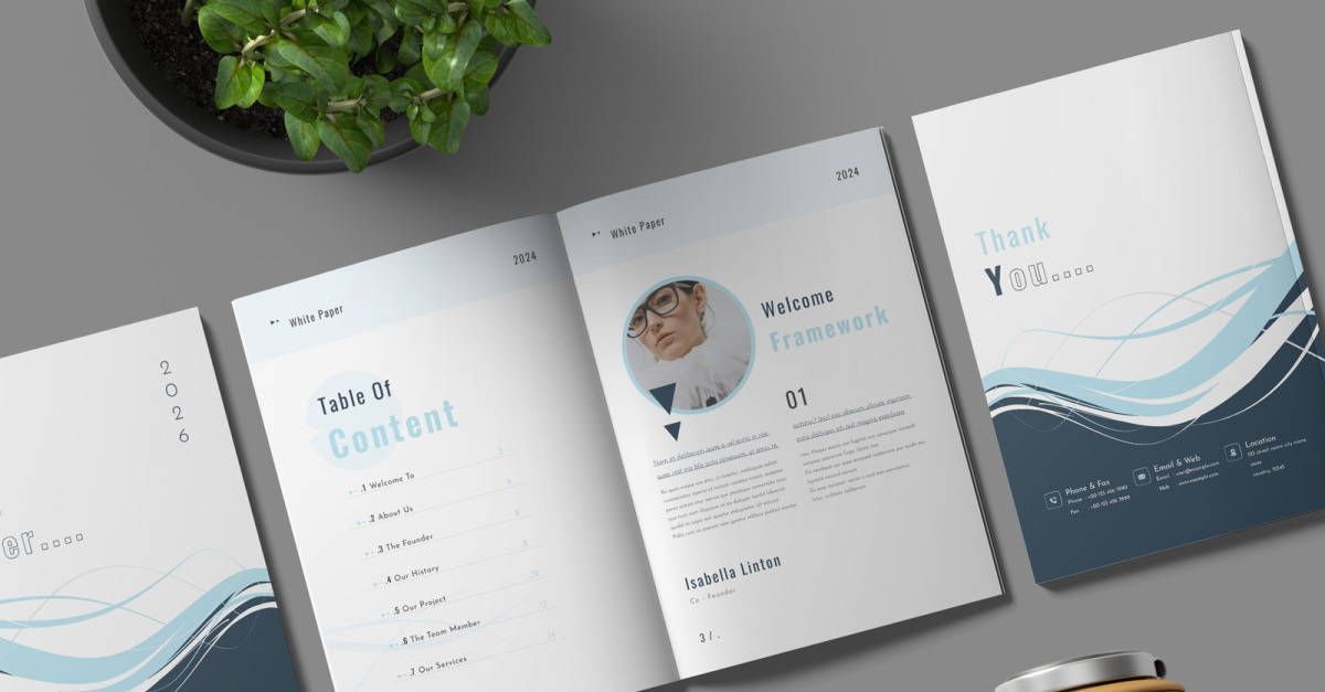 Creative White Paper Template #431002 - TemplateMonster