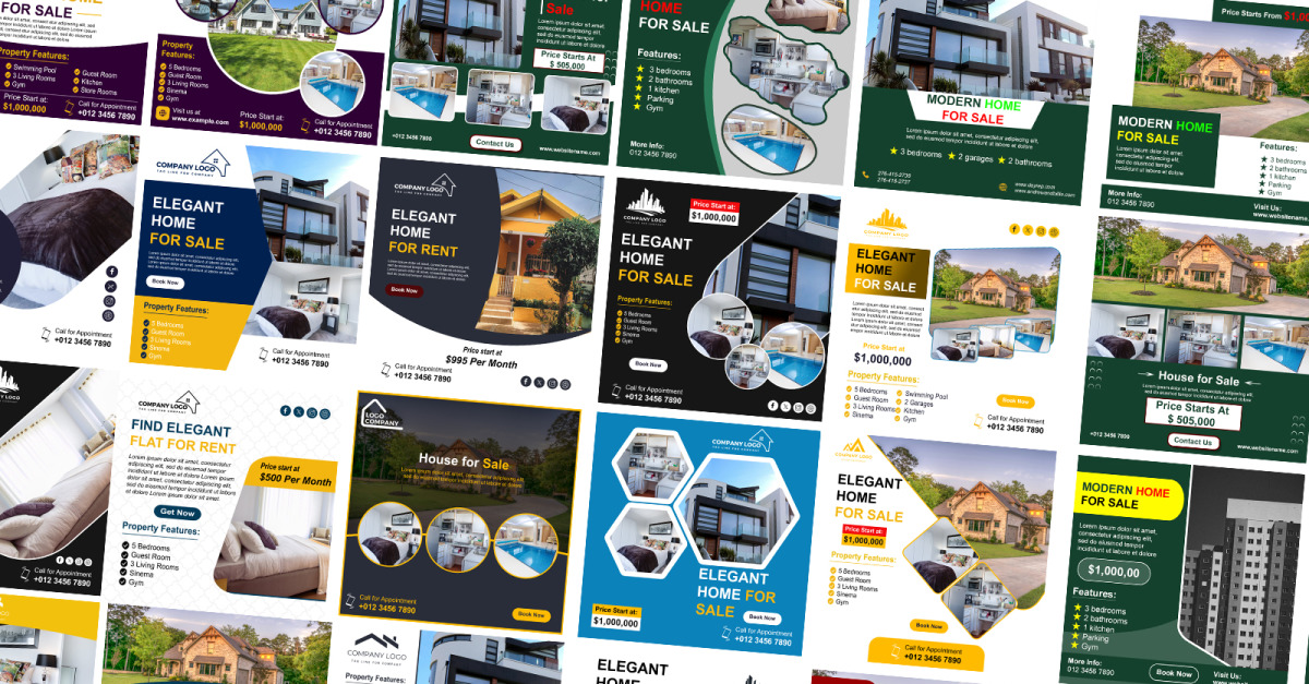 50 Premium Property & Real Estate Social Media Post Template