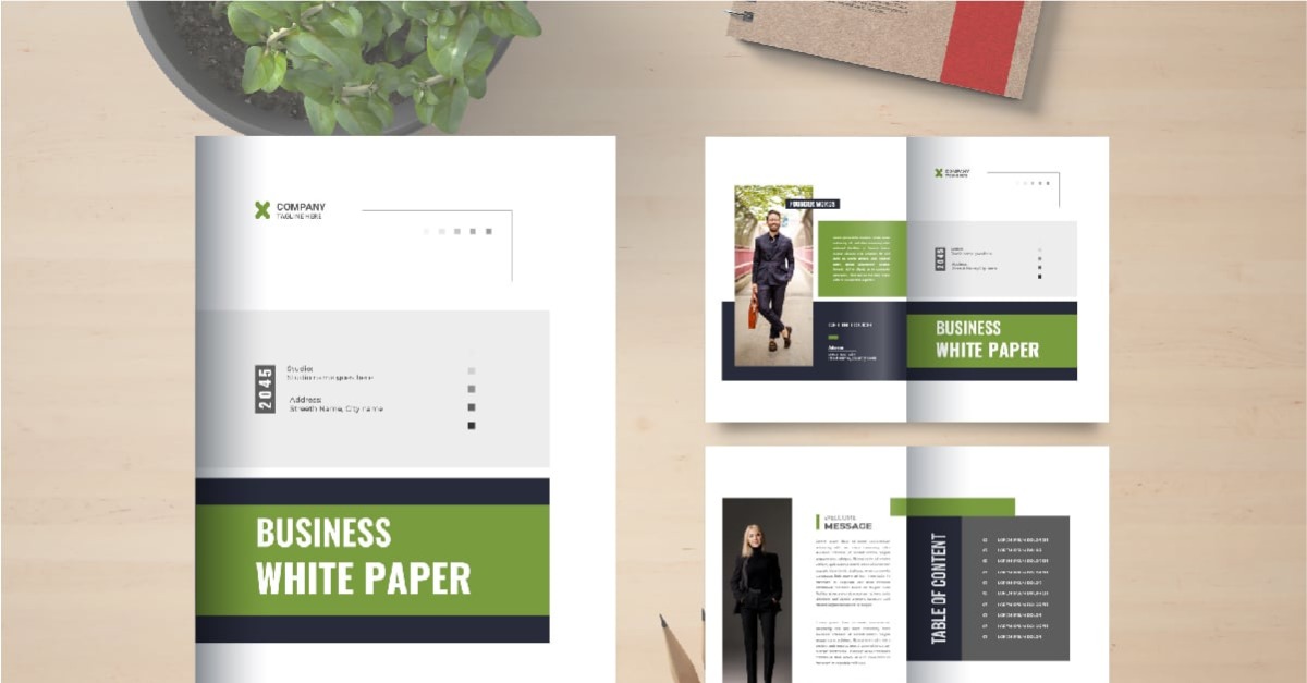 Corporate business white paper or Company white paper brochure template