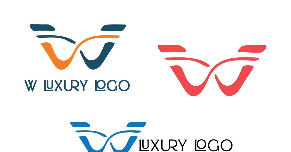 W Harfi Lüks Logo Şablonu #431605 - TemplateMonster