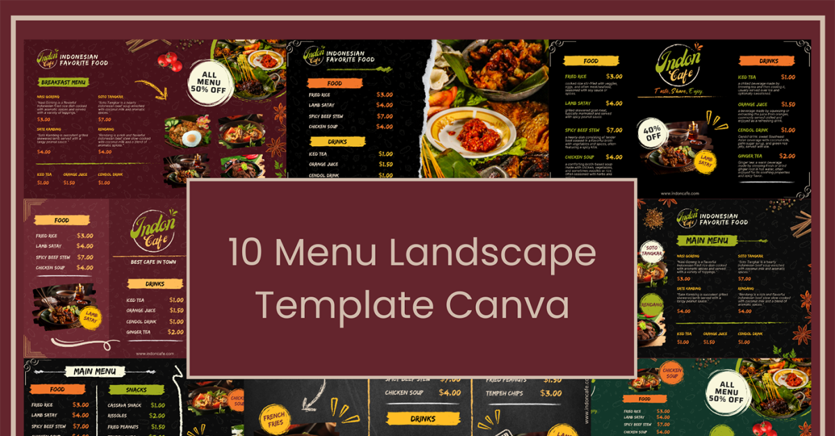 Elegant Landscape Menu Template #431745 - TemplateMonster