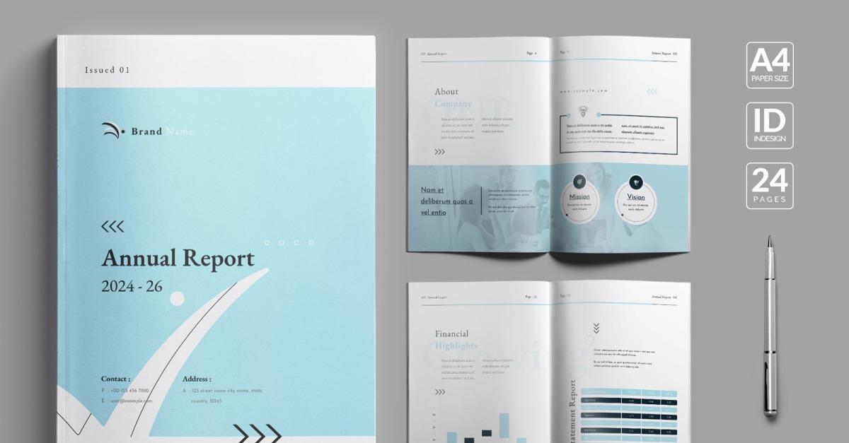 Creative Annual Report Template #432002 - TemplateMonster