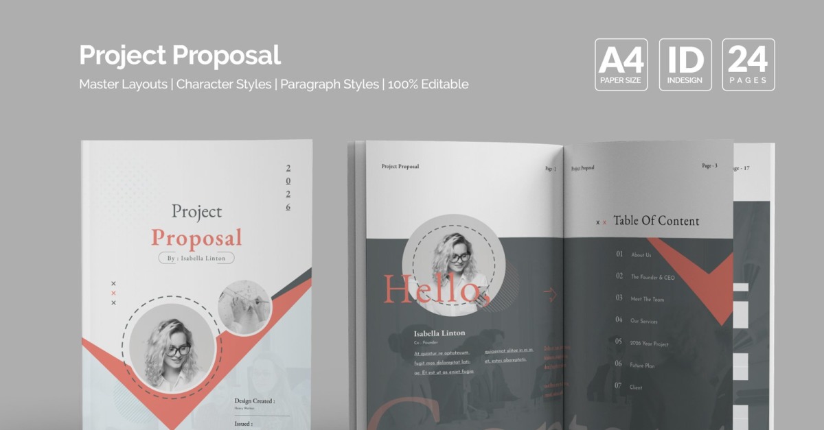 Project Proposal InDesign Template #432018 - TemplateMonster