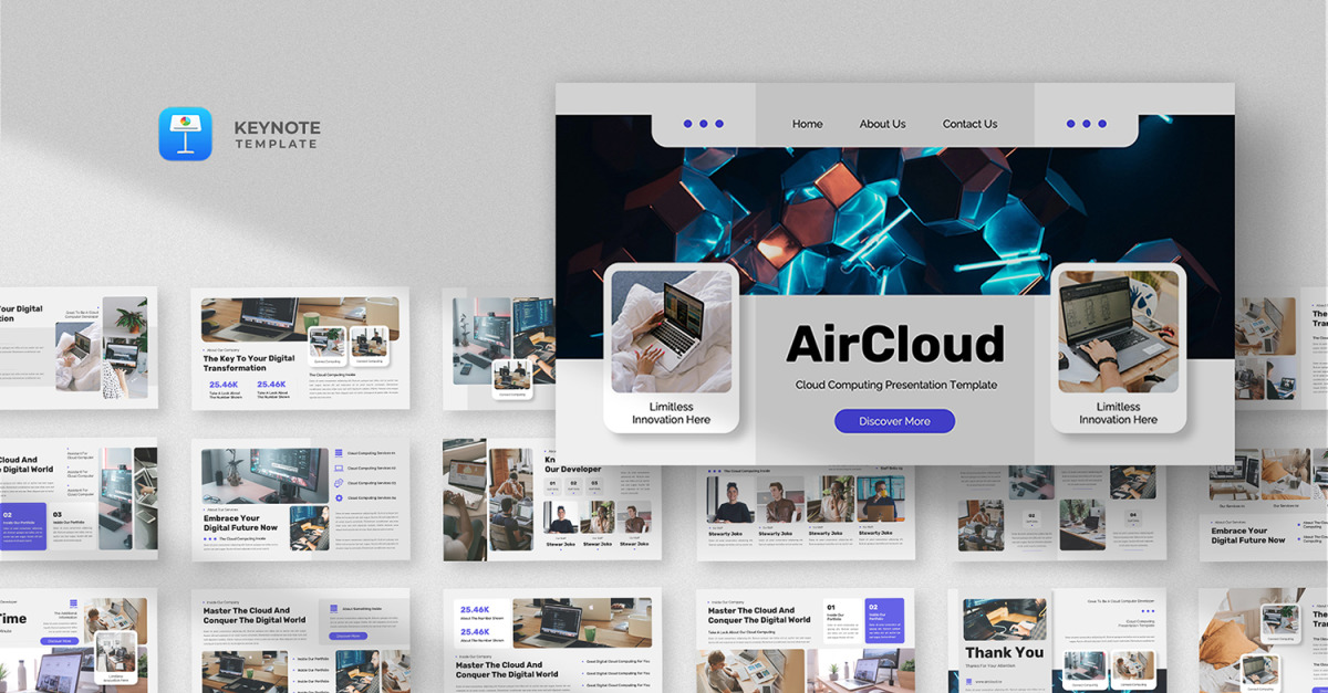 Aircloud - Cloud Computing Keynote Template - TemplateMonster