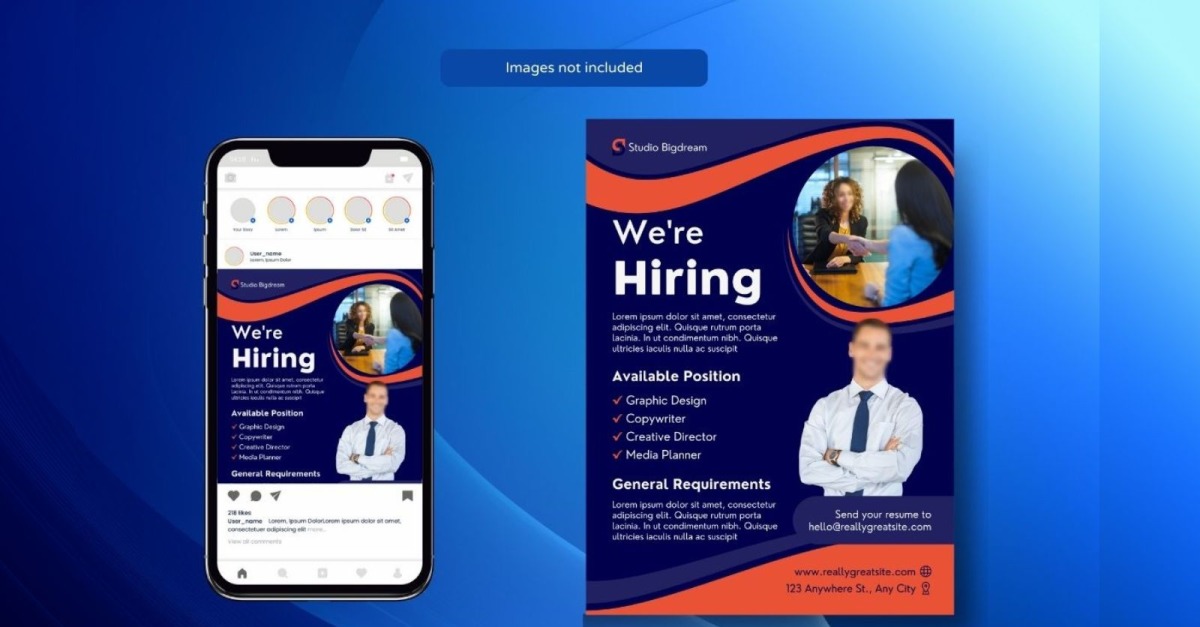 Hiring Template: PSD Job Vacancy Flyer - TemplateMonster