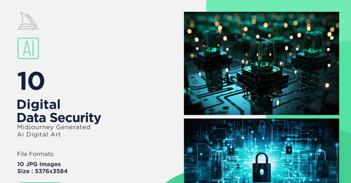 Visualizing Digital Data Security Set 12 - TemplateMonster