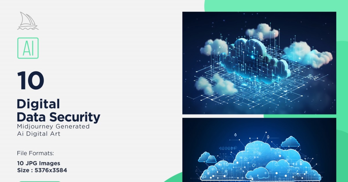 Visualizing Digital Data Security Set 16 - TemplateMonster