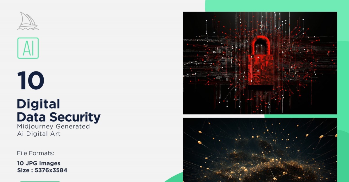 Visualizing Digital Data Security Set 17 - TemplateMonster