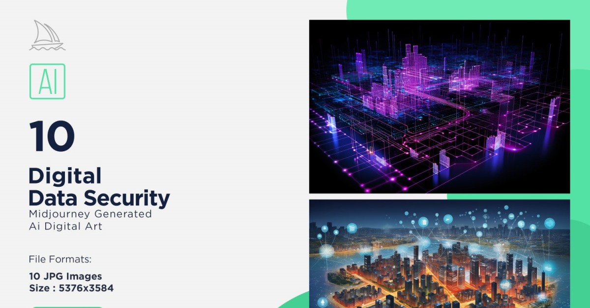 Visualizing Digital Data Security Set 19 - TemplateMonster