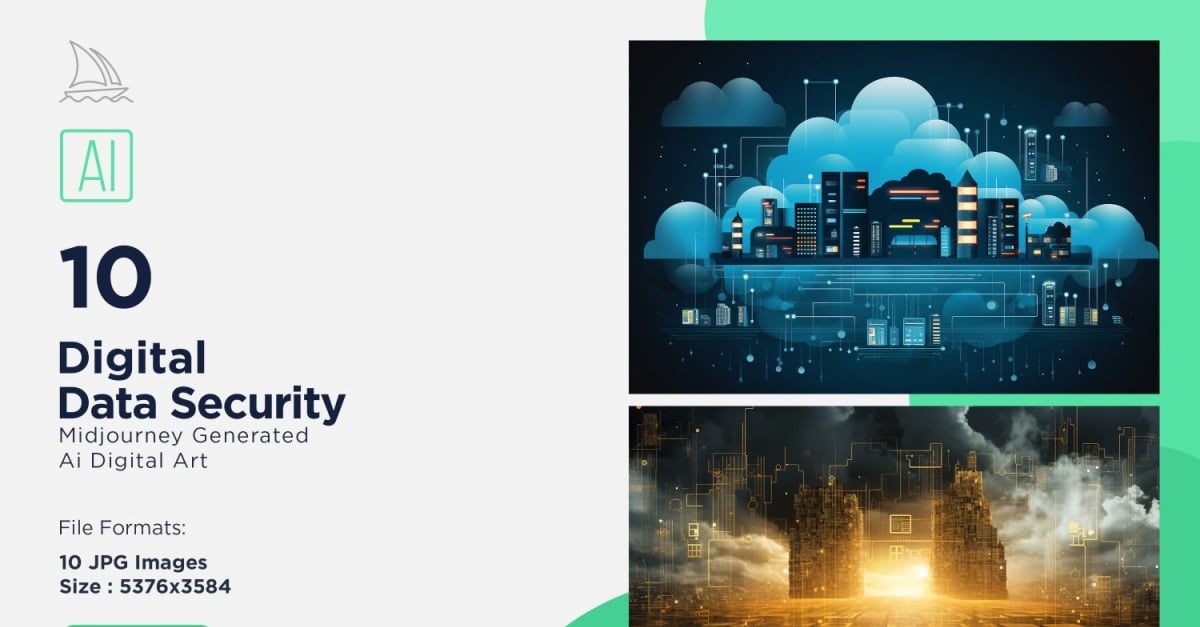 Visualizing Digital Data Security Set 20 Templatemonster