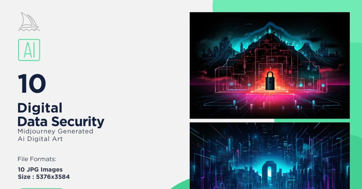 Visualizing Digital Data Security Set 8 - TemplateMonster