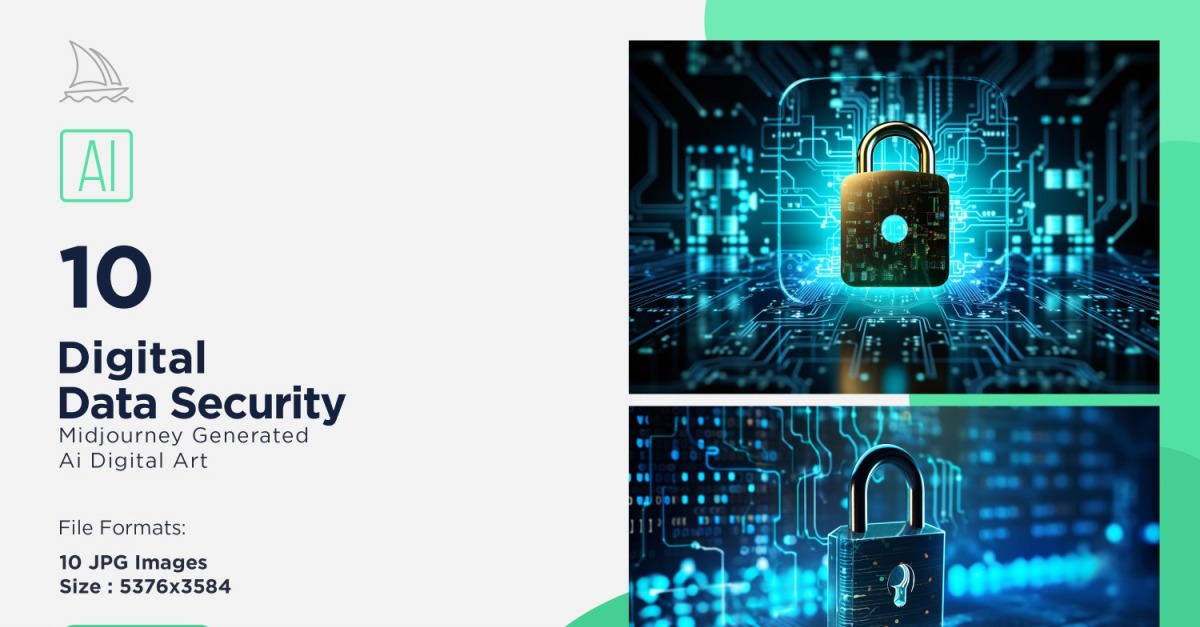 Visualizing Digital Data Security Set 9 - TemplateMonster