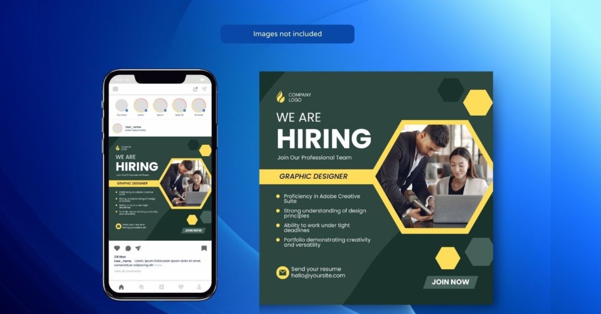 Modern Job Vacancy PSD Template: Hiring Banner Design