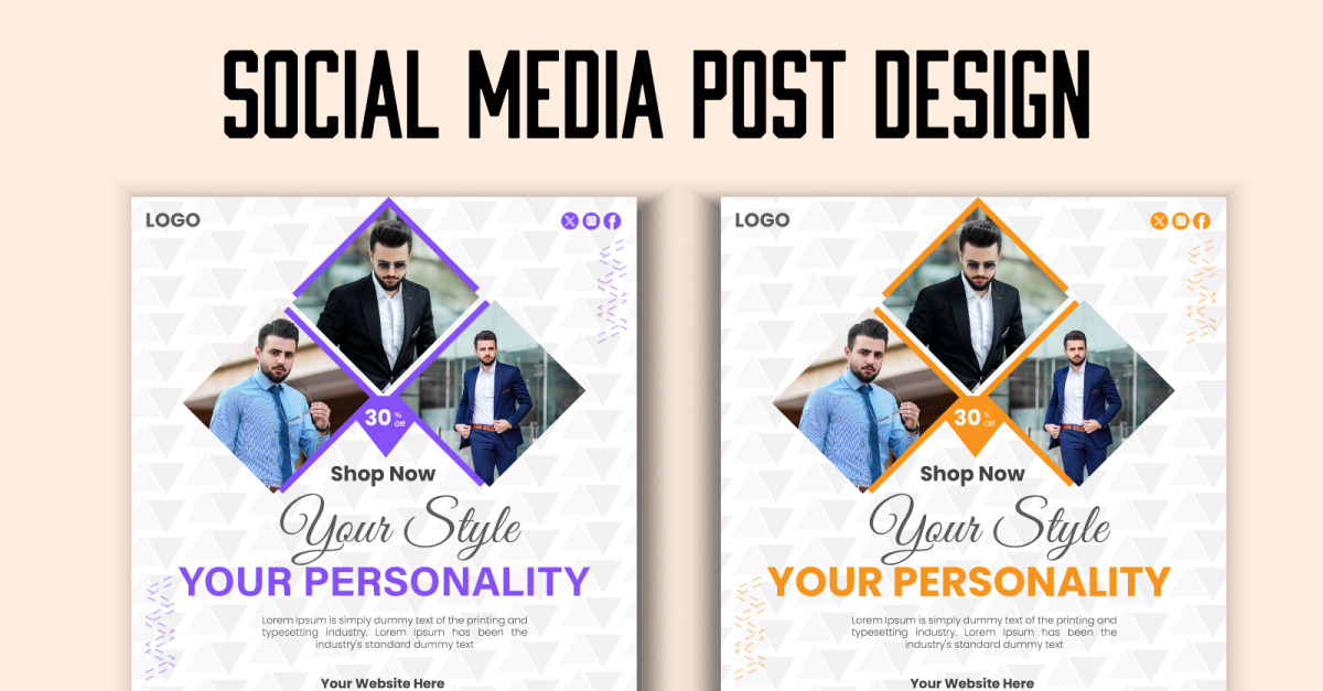 Minimal Social media post Design #432966 - TemplateMonster