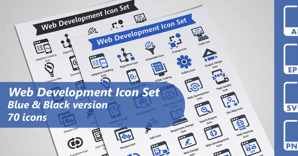 Web Development Icon Set Template #433031 - TemplateMonster