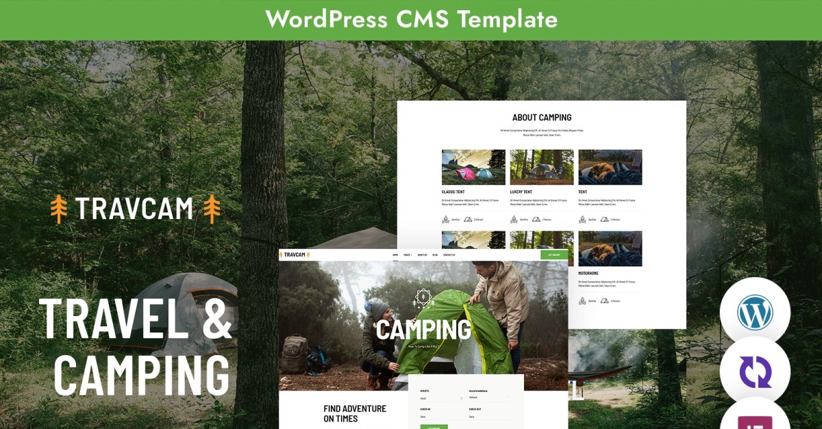 Travcam - Traveling And Camping Multipurpose Responsive WordPress Theme