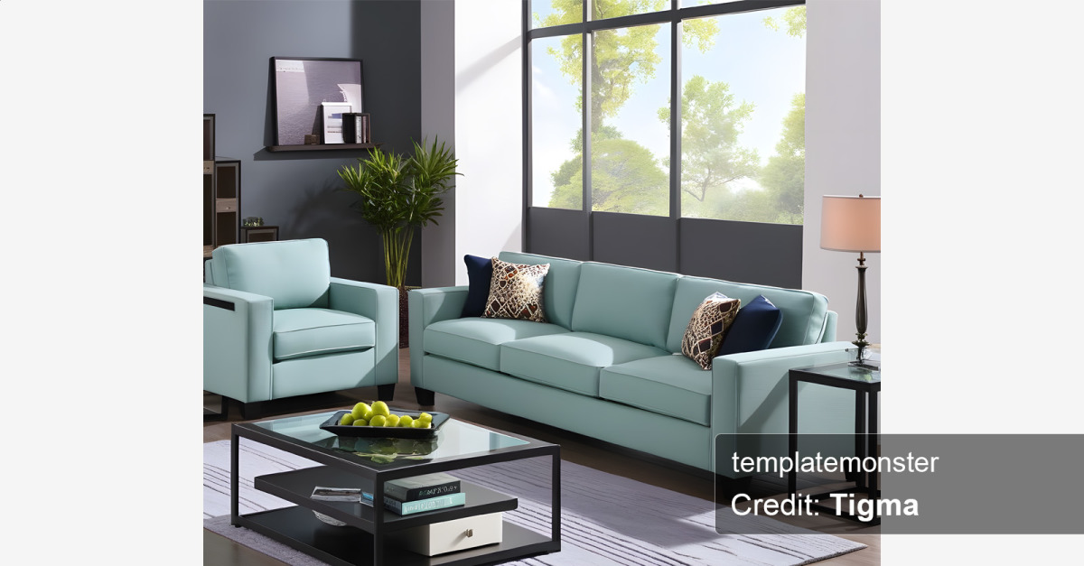 Chic Teal Elegance: Your Digital Decor Solution