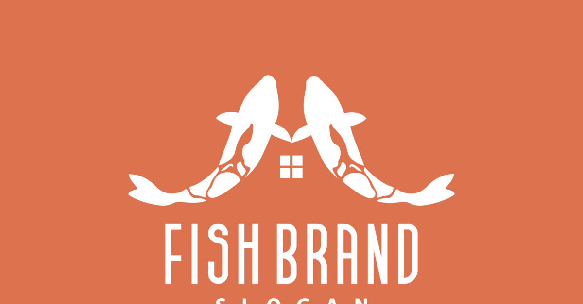 Koi Balık Logo Tasarımı Balık Akvaryumu BrandV11