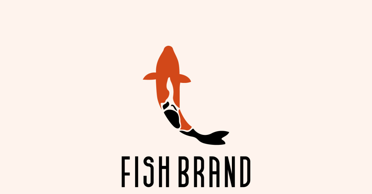 Koi Balık Logo Tasarımı Balık Akvaryumu BrandV4