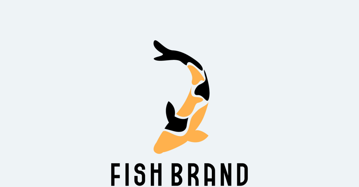 Koi Balık Logo Tasarımı Balık Akvaryumu BrandV6