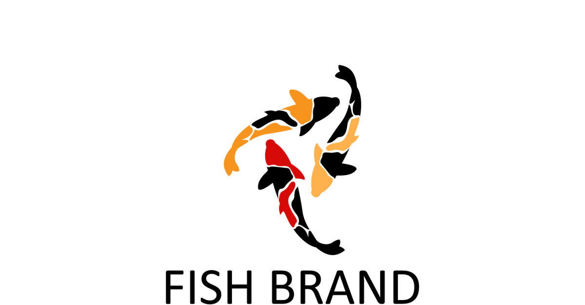 Koi Fish Logo Design Fish Aquarium BrandV15 - TemplateMonster