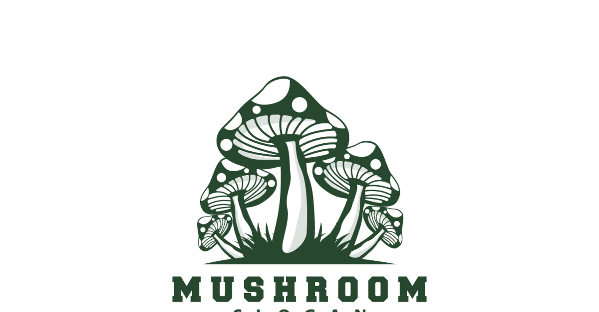 Mushroom Logo Retro Minimalist Design Food VectorV24