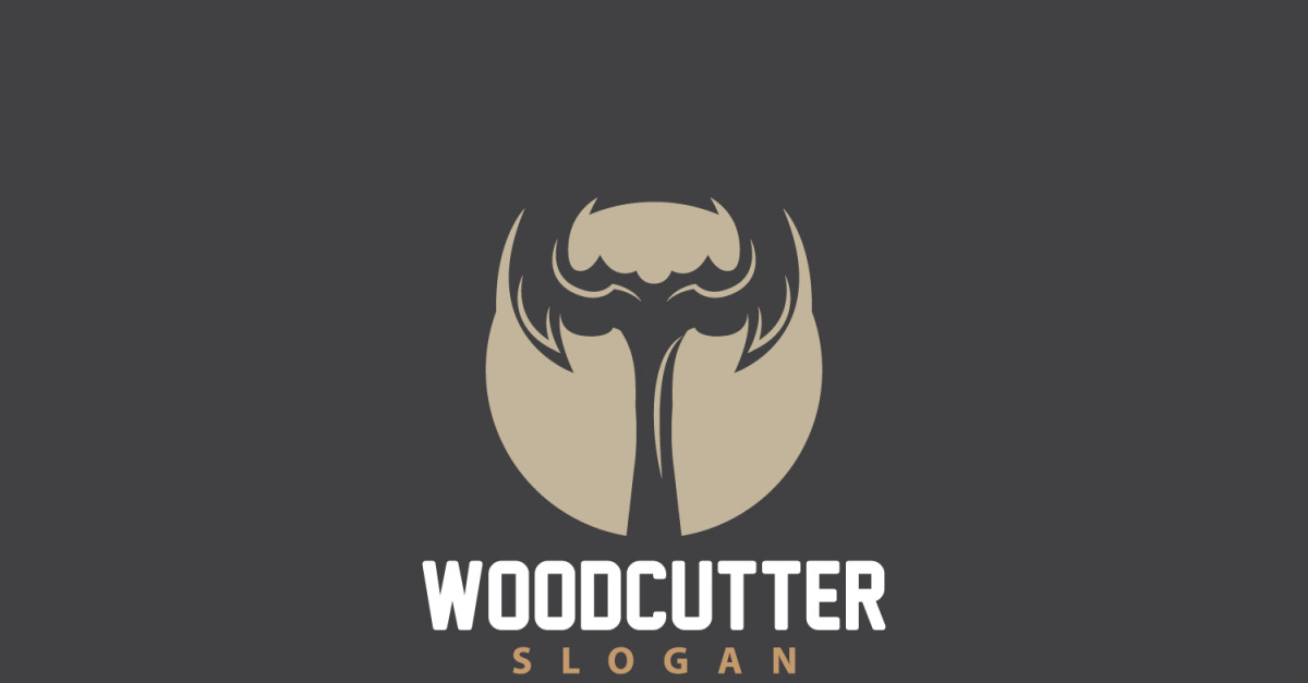Ax Logo Wood Cutting Tool Silhouette LumberjackV22