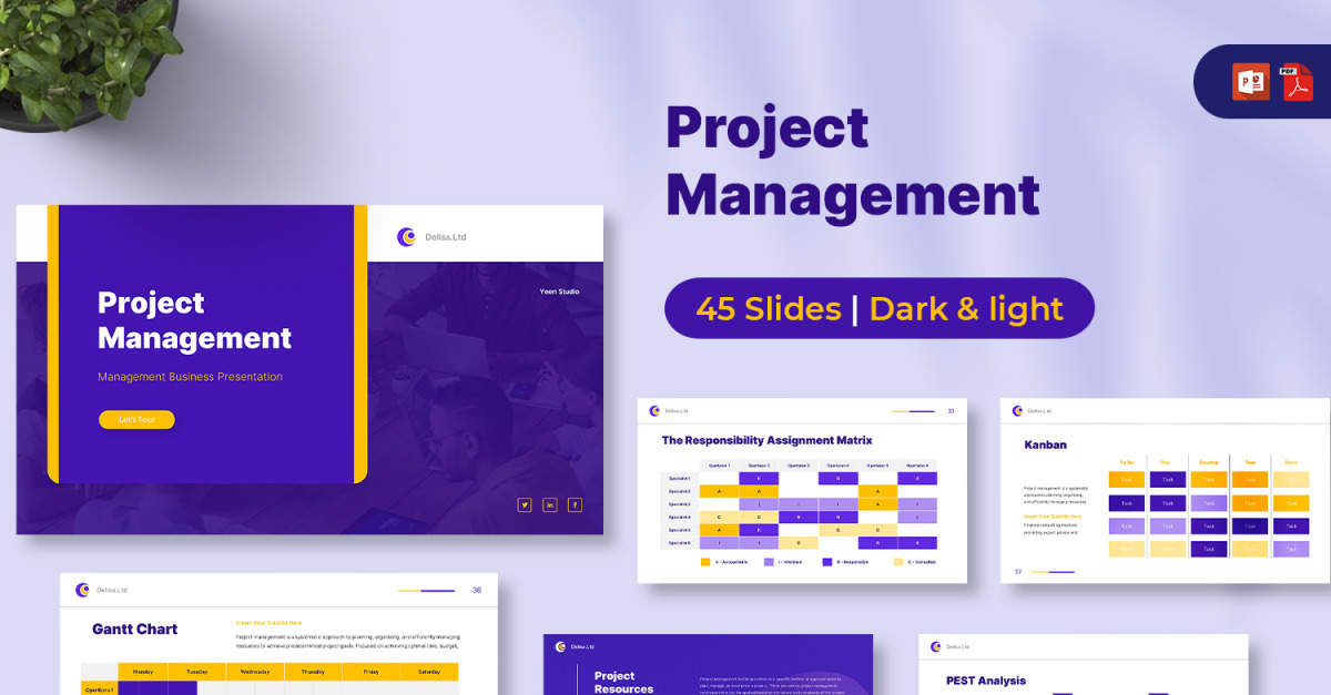 Modèle PowerPoint de gestion de projet Vol.1