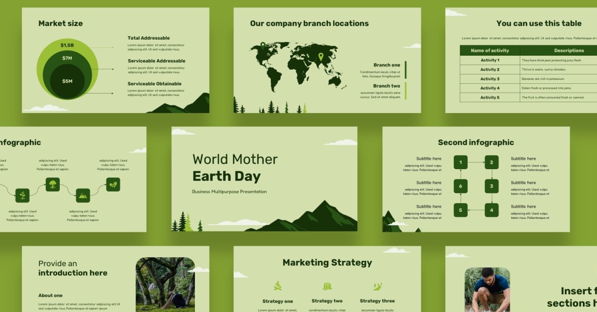 Weltmutter-Erde-Tag PowerPoint #434868 - TemplateMonster
