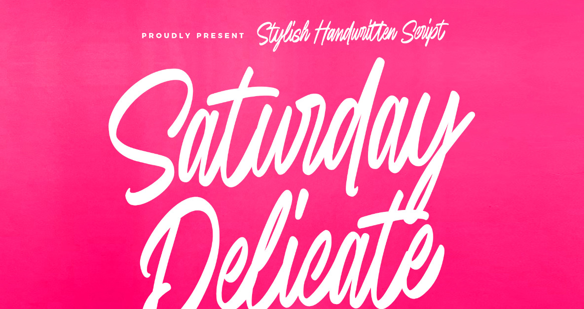 Saturday Delicate stylish handwritten script