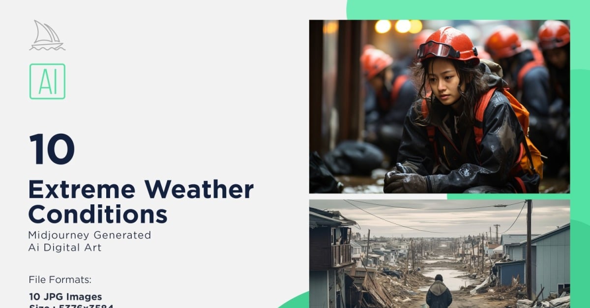 Scenes with Extreme Weather Conditions 10 Set V-16