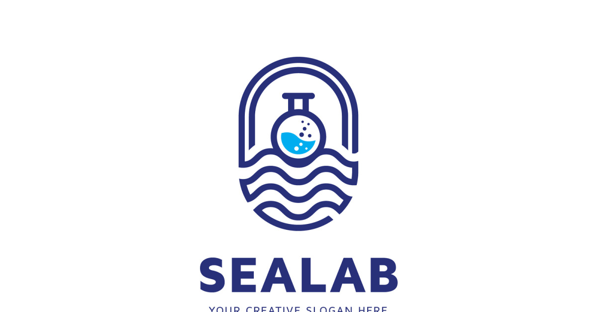 Modelo de design de logotipo do Sea Lab / Lake Lab