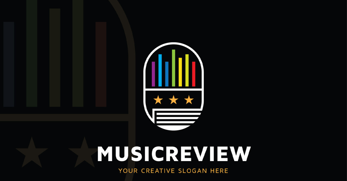 Music Review Logo Design Template #435155 - TemplateMonster