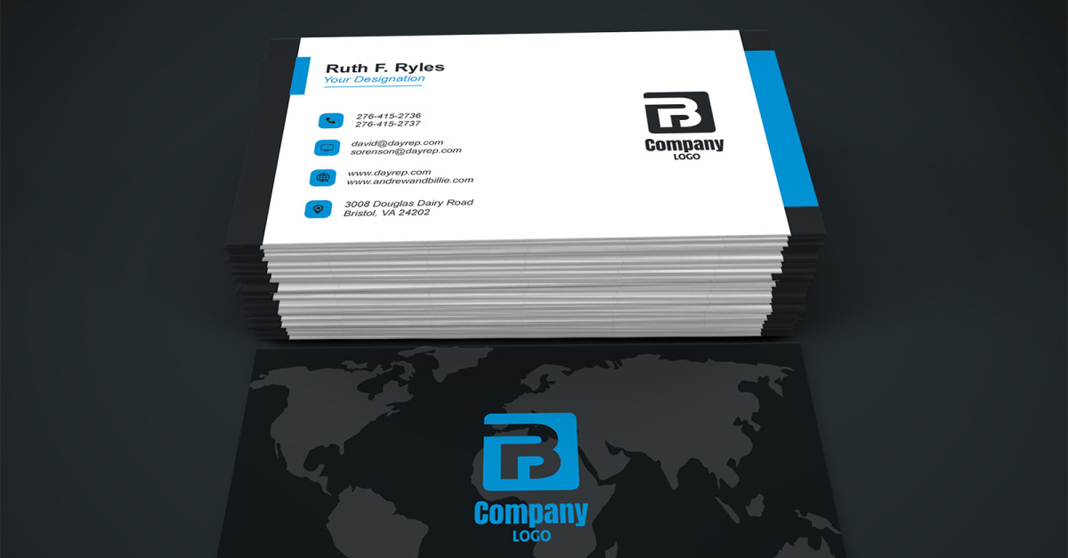 Visiting Card Template with Customizable Designs - 251