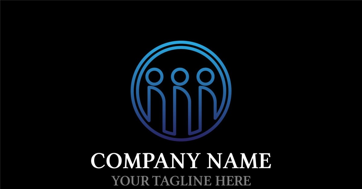 Loginea – Modèle de logo vectoriel de personnes en marche