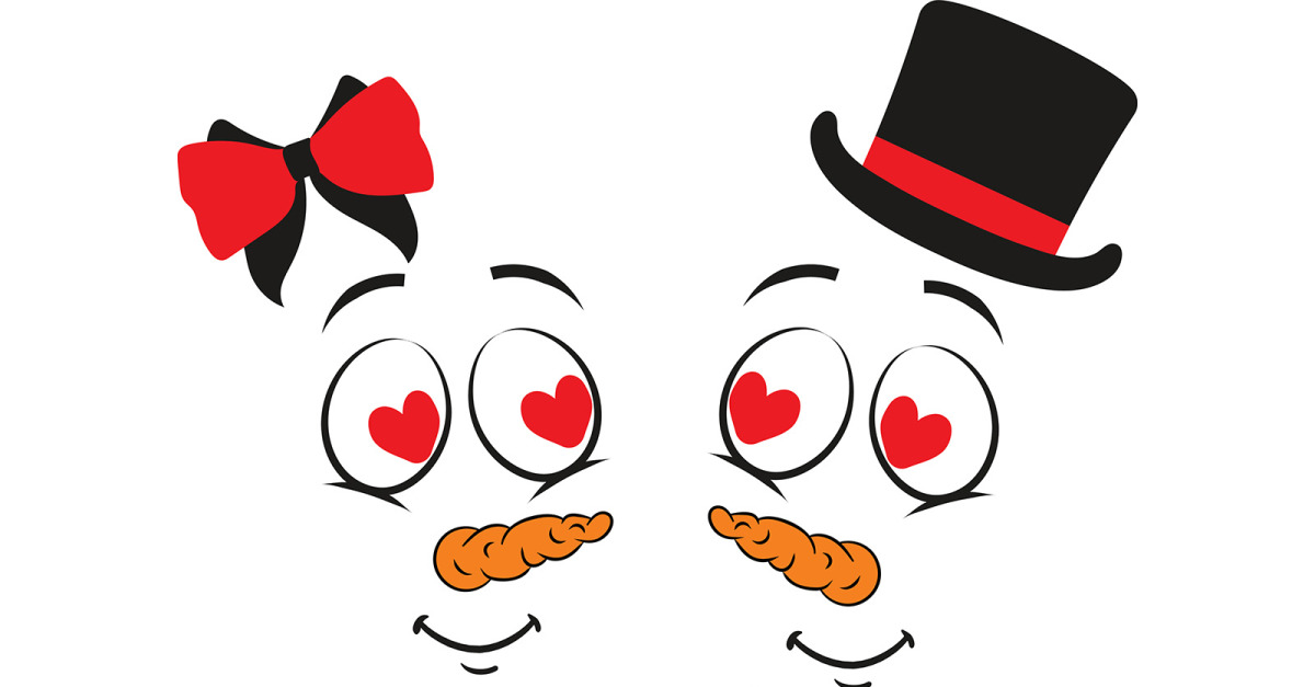 Aşık Vektör Sevimli Kardan Adam #435504 - TemplateMonster