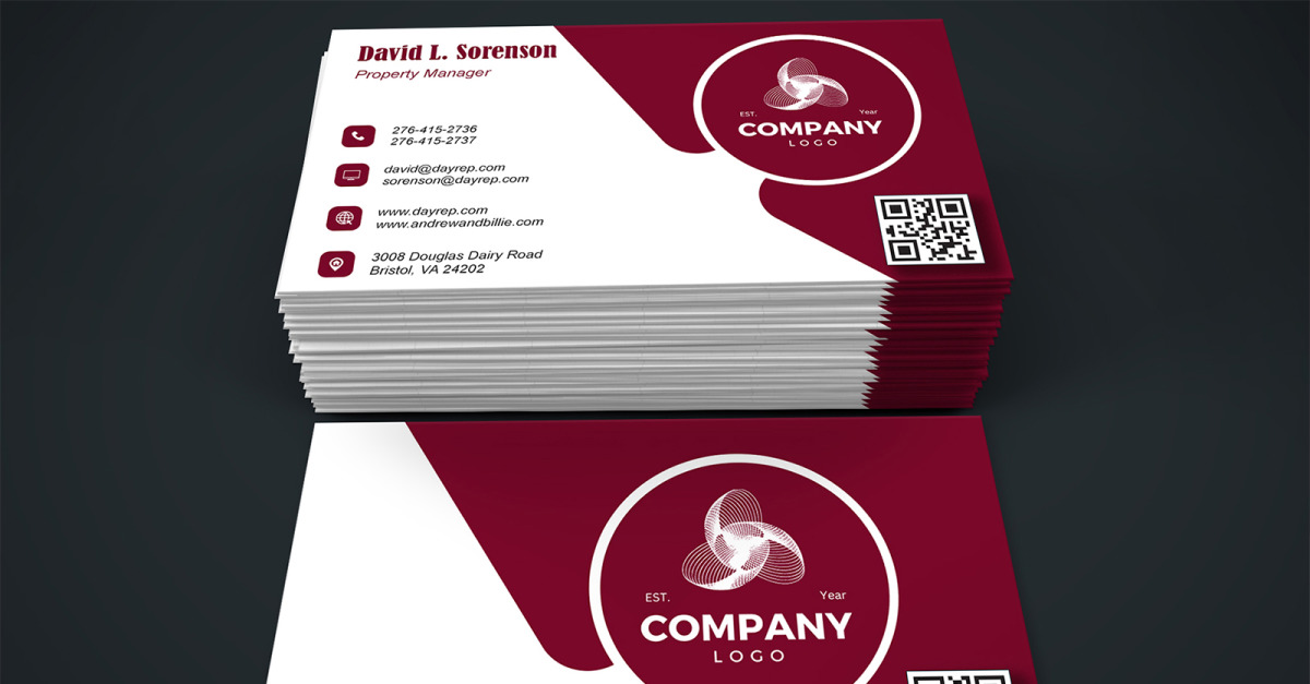 Professional Editable Visiting Card Template | Business Card | 296