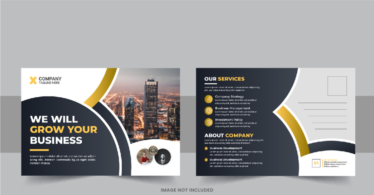 Modelo de design de cartão postal ou layout de design de modelo de ...