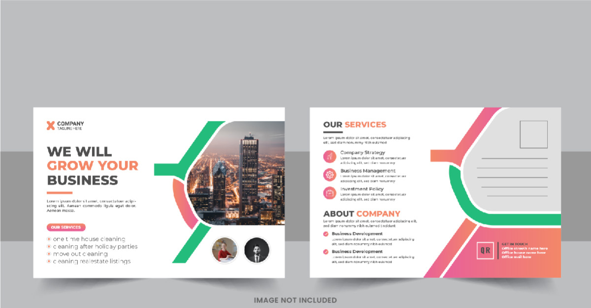 Modelo de design de cartão postal ou layout de modelo de design de ...