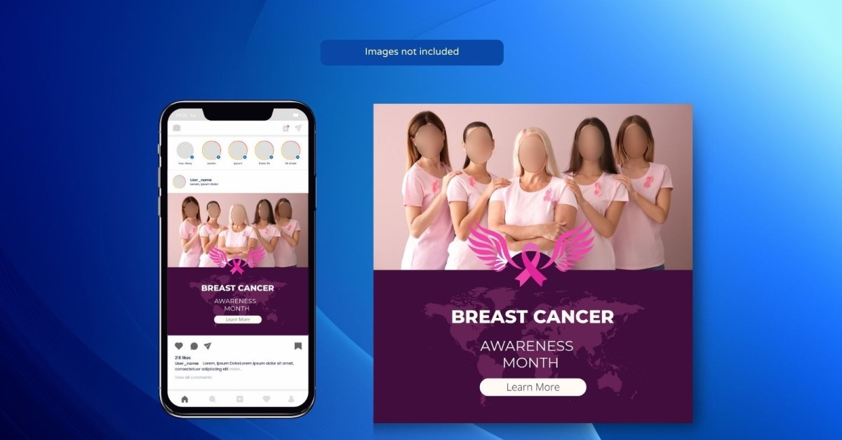 Customizable Template for Breast Cancer Awareness Posts