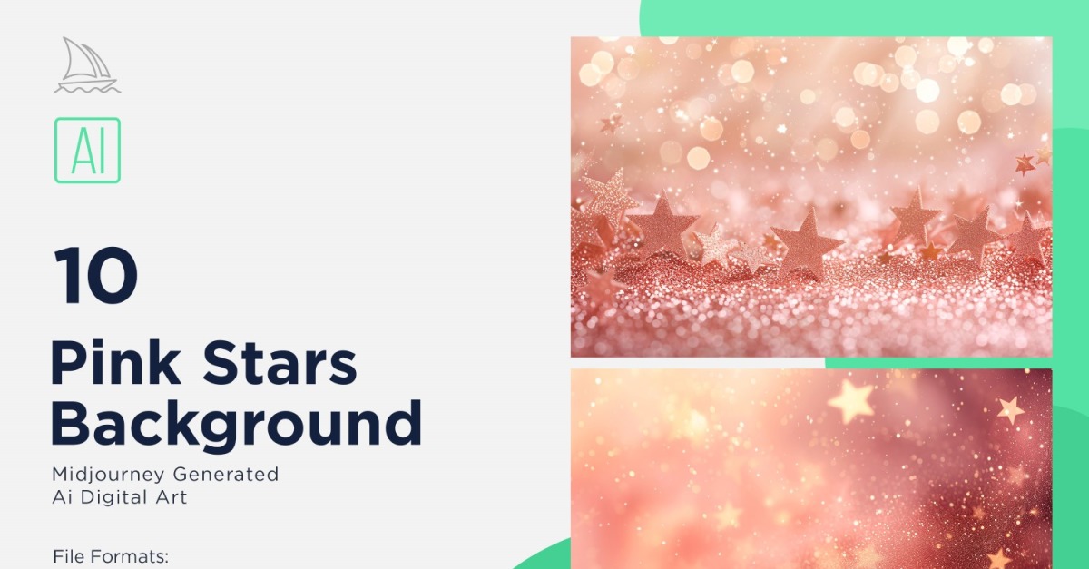 Pink Stars Background 10 Set Vol - 27 - TemplateMonster