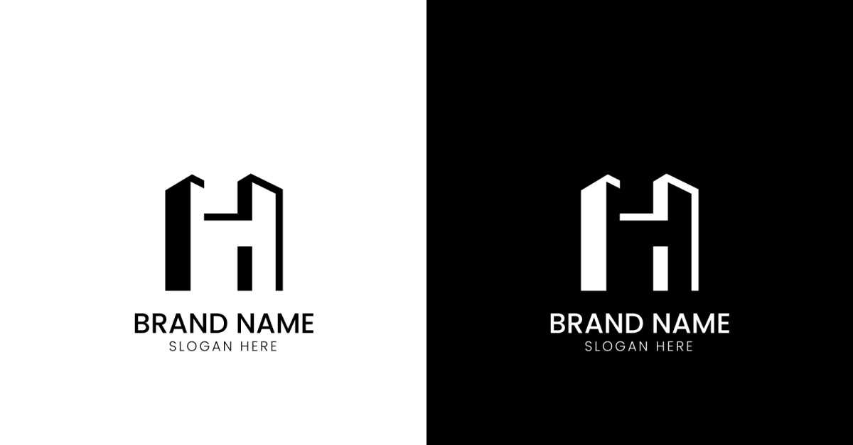 Letter H Architecture logo-08-222 #436323 - TemplateMonster