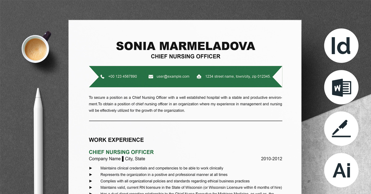 Simple And Clean Resume Template Design - TemplateMonster