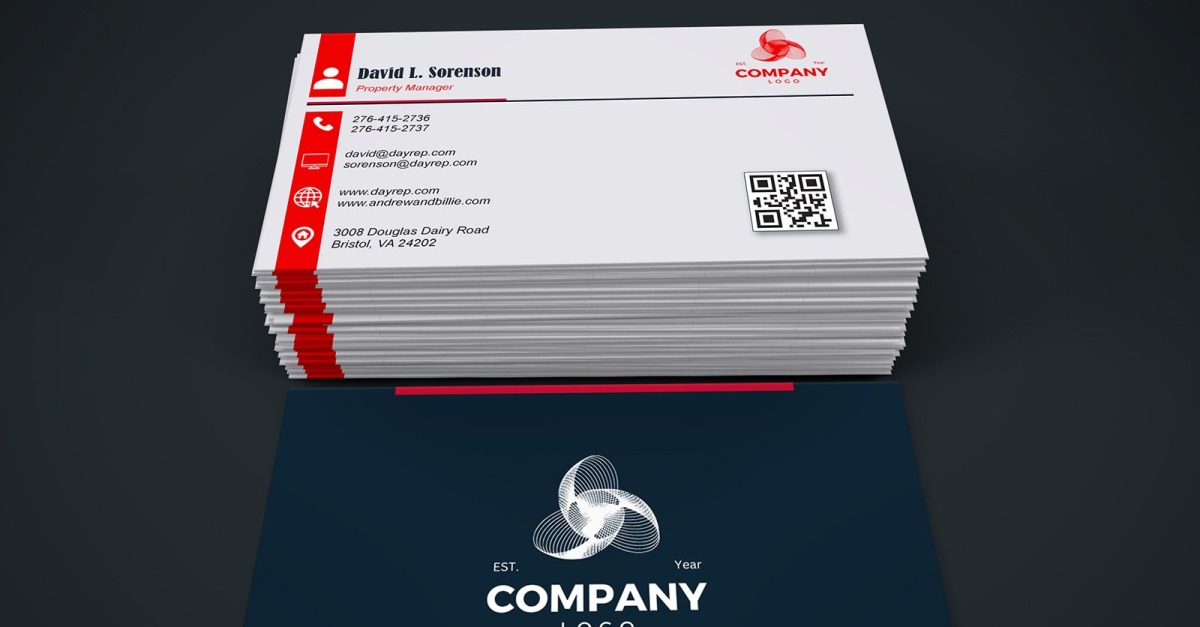 Visiting Card Template with Customizable Designs - 304